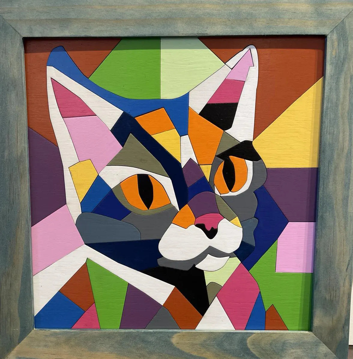 Mosaic Cat Digital Cut File – Red Oak Engraving